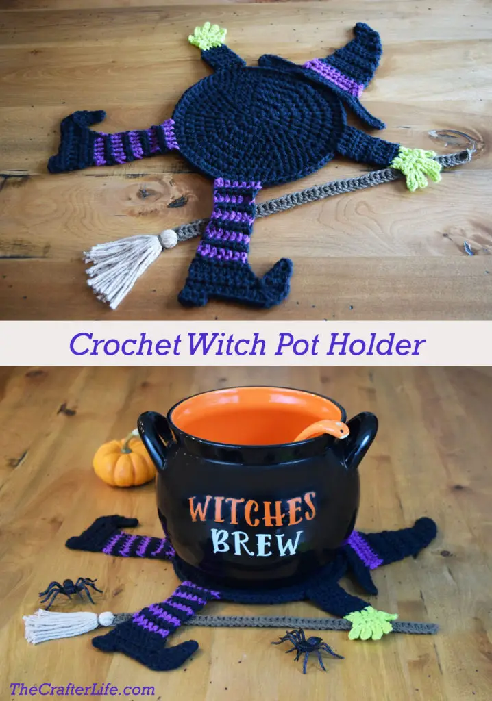 Flattened Witch Pot Holder – The Crafter Life